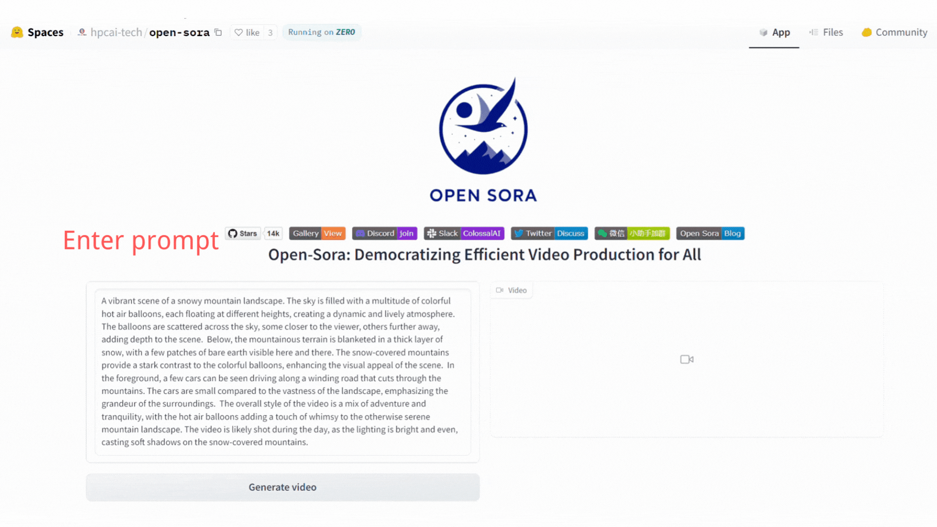 Open Sora Web: Experience the Charm of AI Video Generation for Free and Conveniently